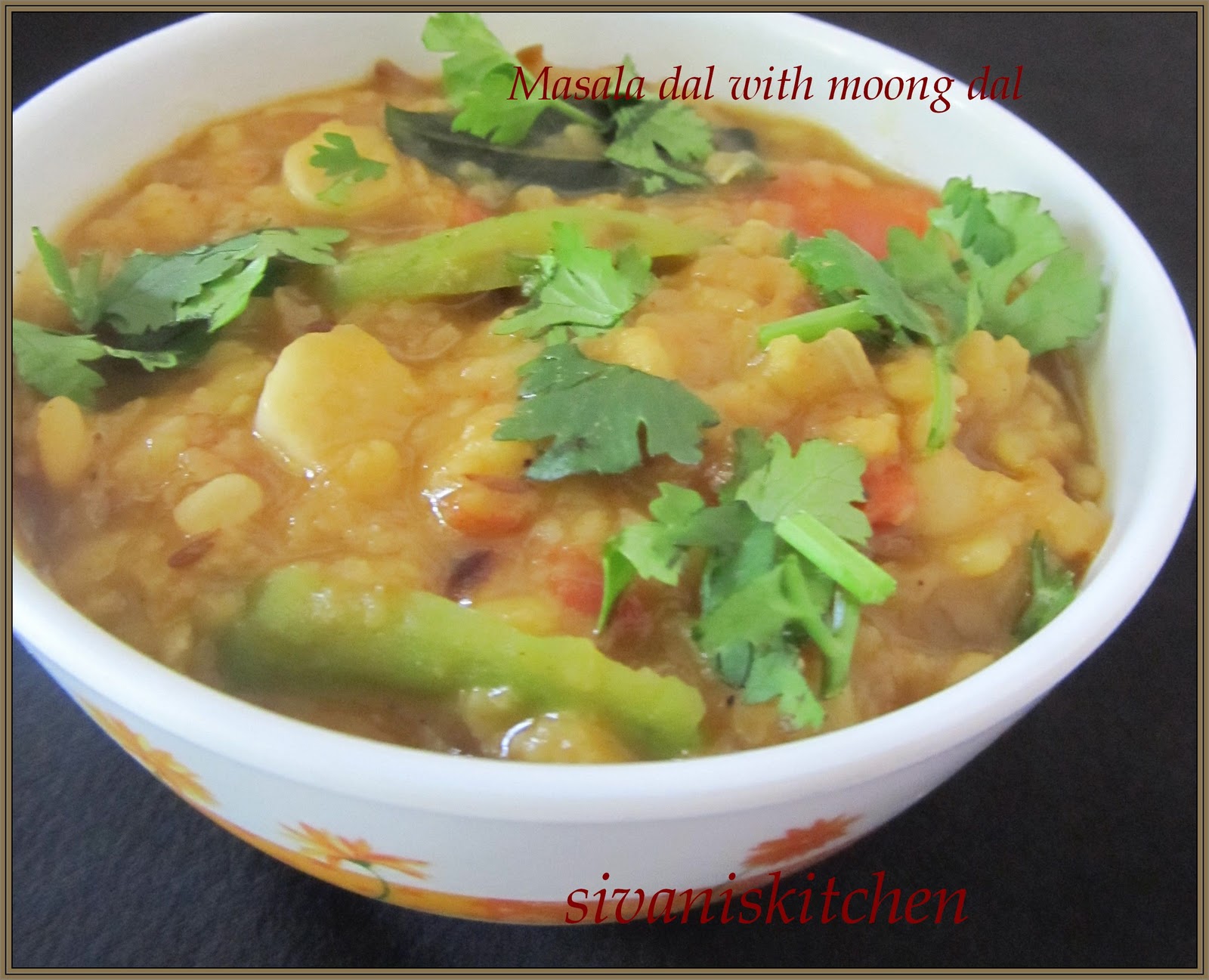 Sivani's Kitchen: Masala Dal With Moong Dal