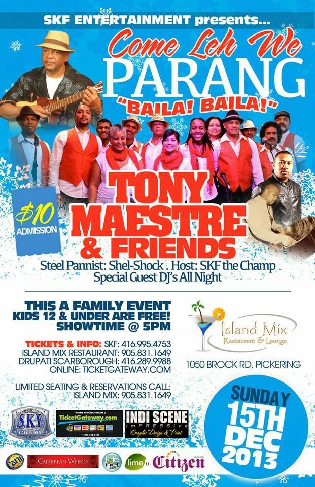 De Cocoa Pañyol Blogspot: We Paranging - The 2013 Toronto Parang Season