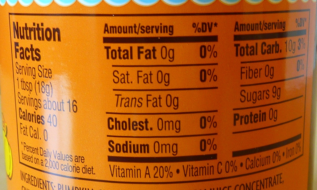 pumpkin puree nutrition