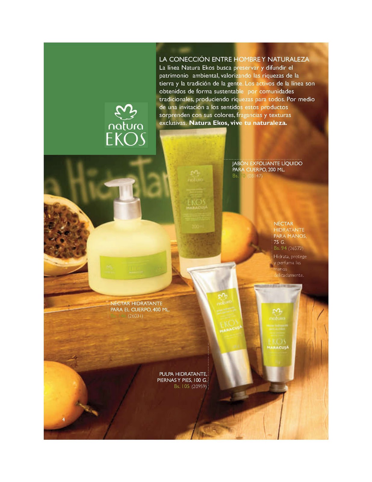 NATURA "BIEN ESTAR BIEN": CATALOGO "ACTUAL" DE PRODUCTOS "NATURA"