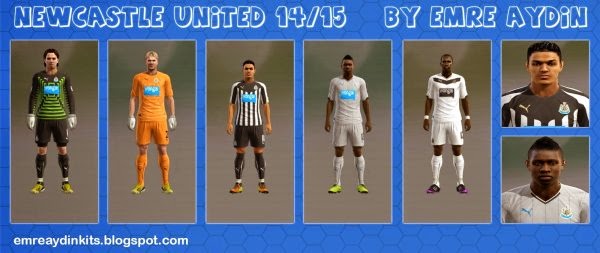 PES 2013 Newcastle United 2014/15 Kits by Emre Aydin ~ ONE EDITOR
