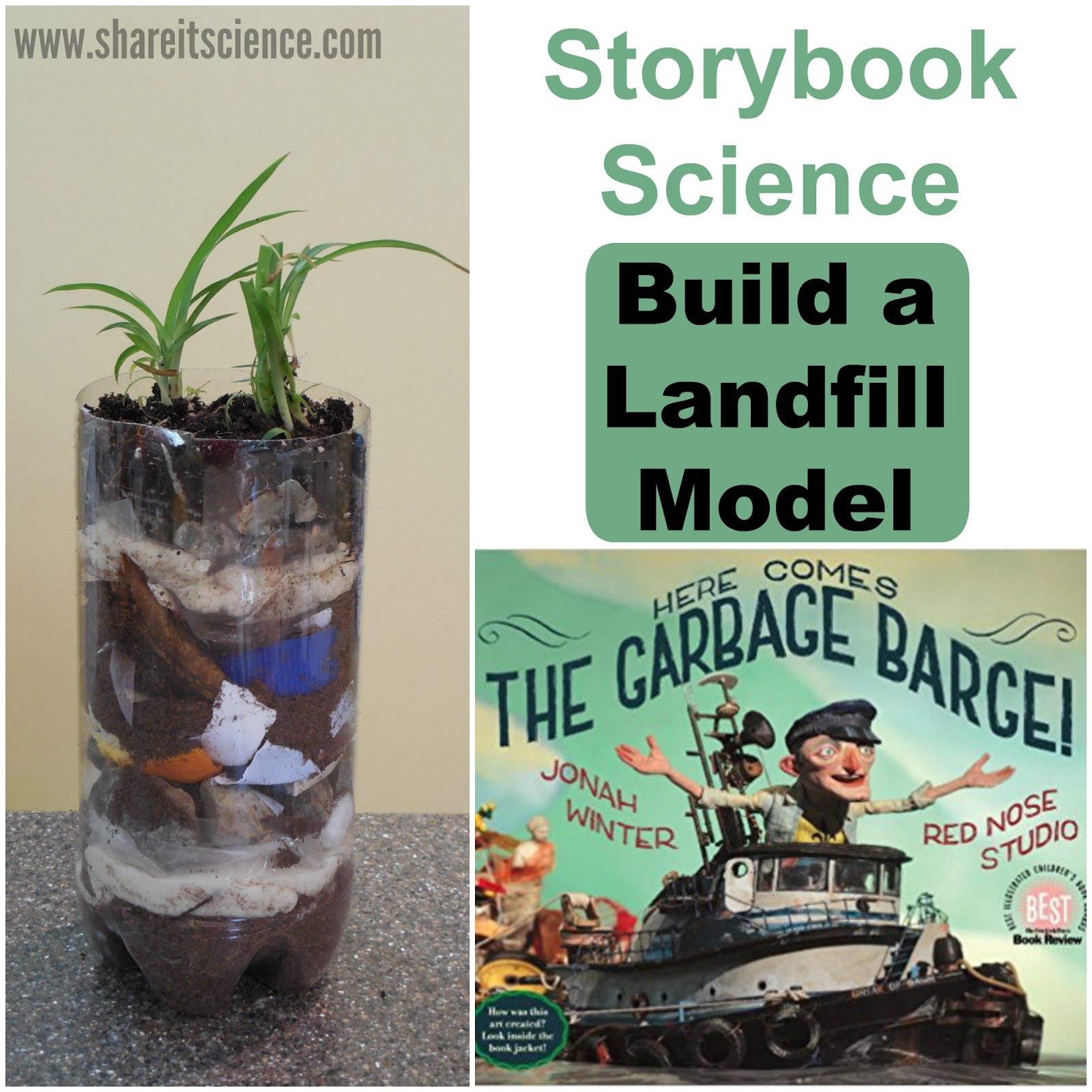 Share it! Science : "Here Comes the Garbage Barge" inspired Landfill Model