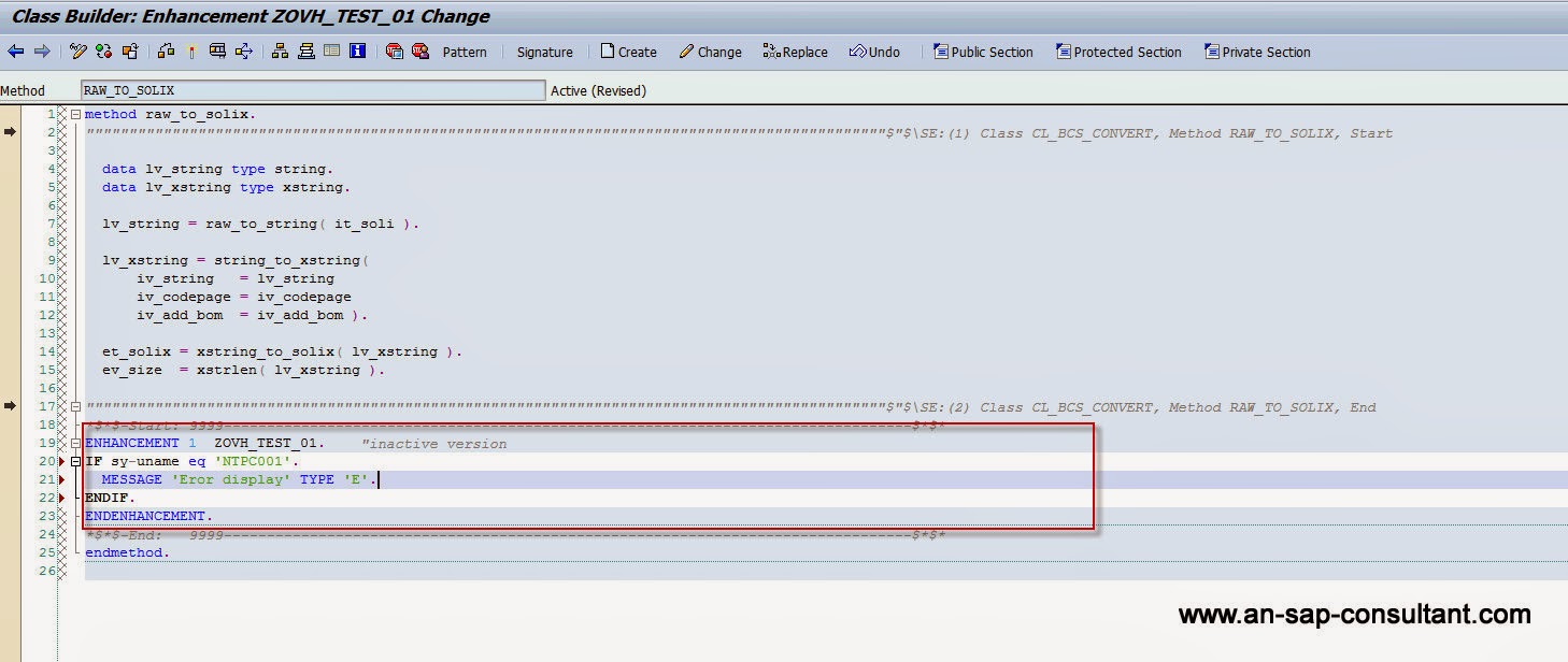An SAP Consultant: ABAP Enhancement Framework - Class/Interface ...