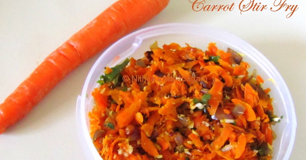 Carrot Stir Fry - Carrot Poriyal |Nithya's Nalabagam