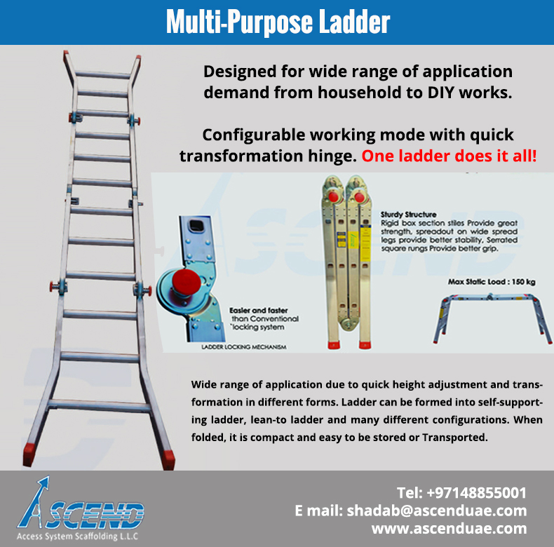 Welcome to Ascend Access System Scaffolding L.L.C: Multipurpose Ladder