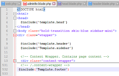 Implementasi Penggunaan Blade Template Laravel - My Lecture Notes