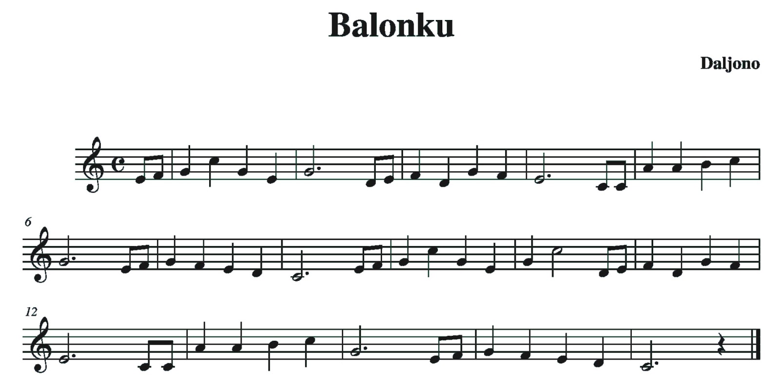 Not Balok Balonku | Dum Musik
