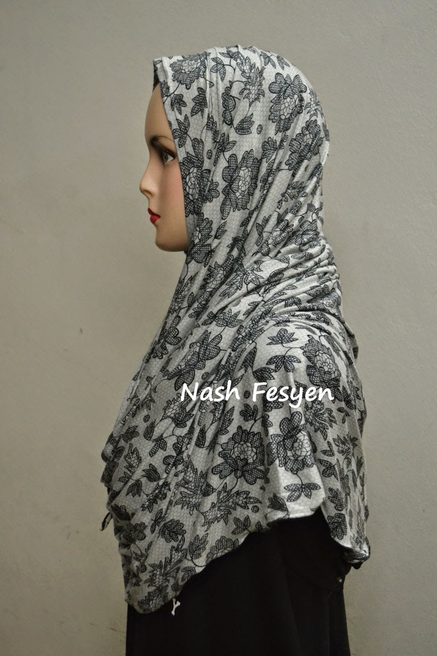 Nash Fesyen: Shawl Instant Lycra Bercorak