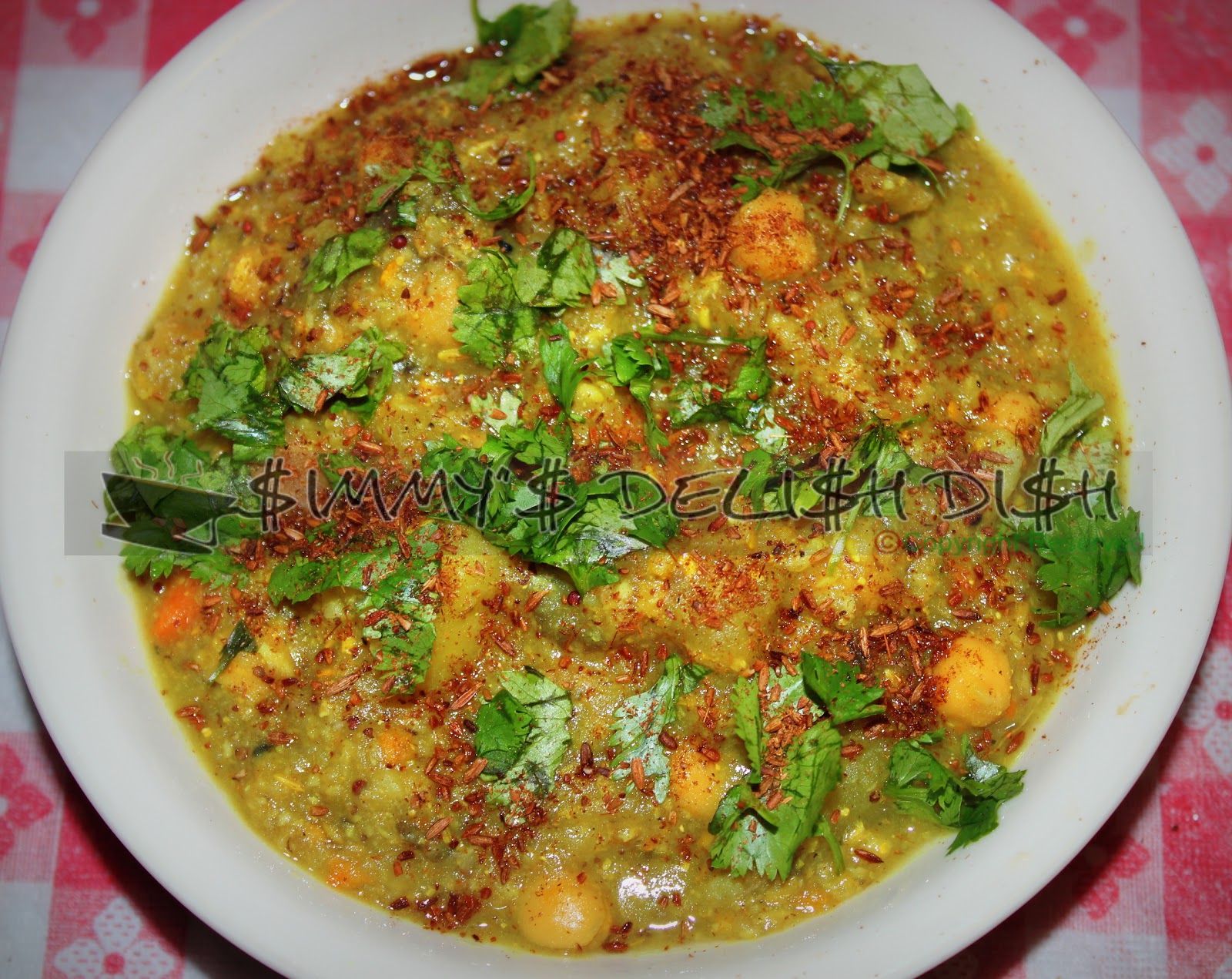 BESARA(MIXED VEGETABLE CURRY WITH BLACK MUSTARD SEEDS)
