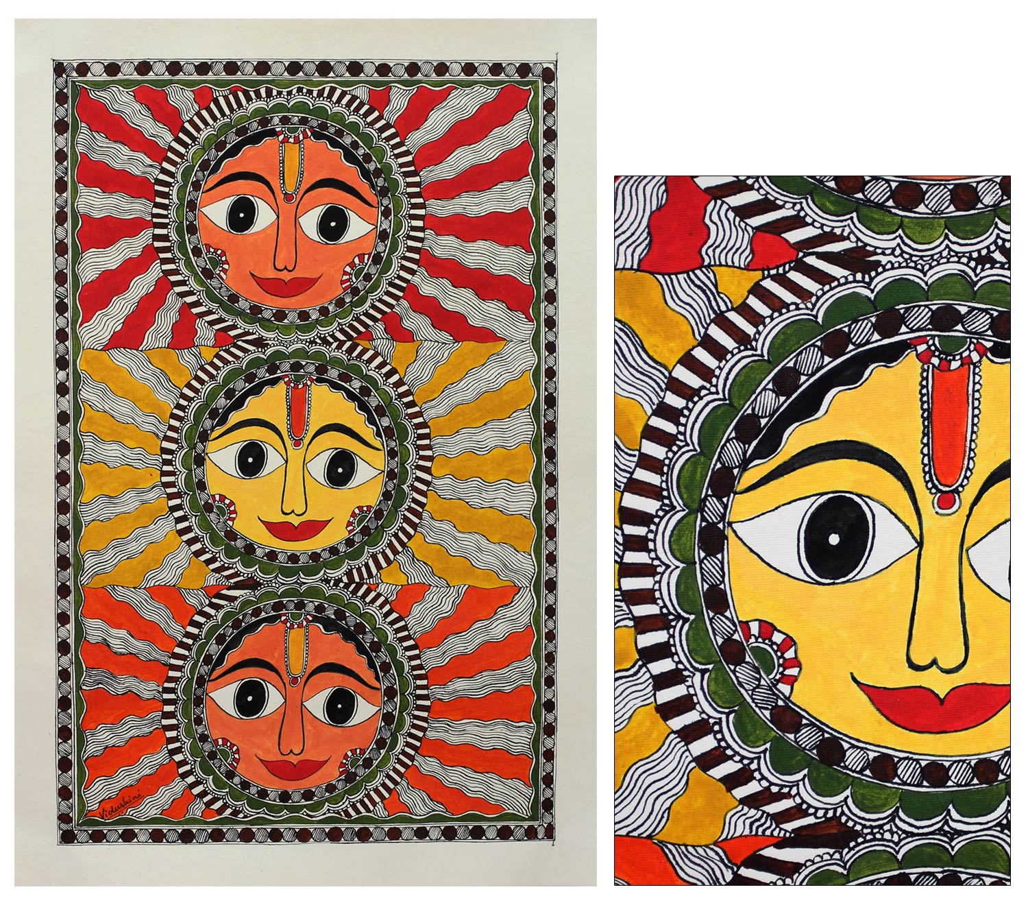 Madhubani (Mithila) Paintings by Vidushini