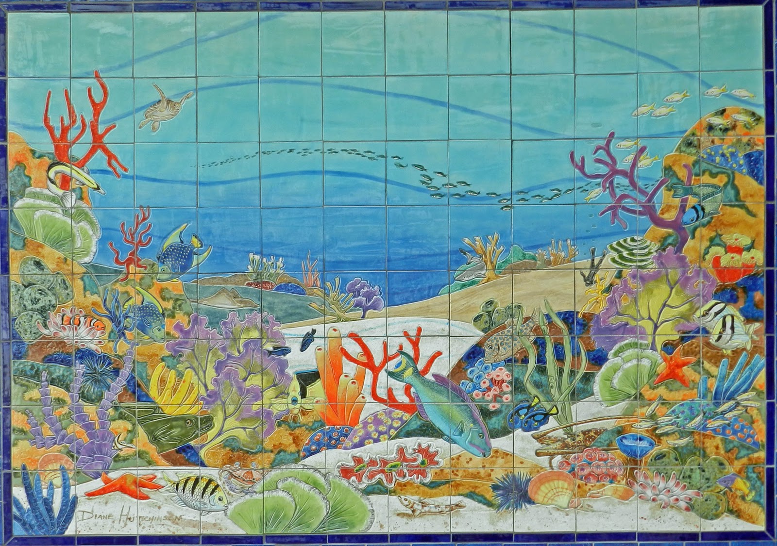 Diane's Art Stuff: Reef Tile Mural