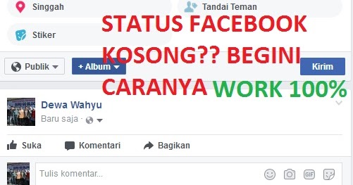 Cara Membuat Status Facebook Kosong/Blank 2017! Masih Work 100% ...
