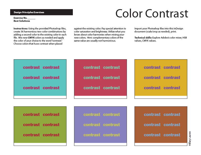 Sketchbook: Color contrast and balance