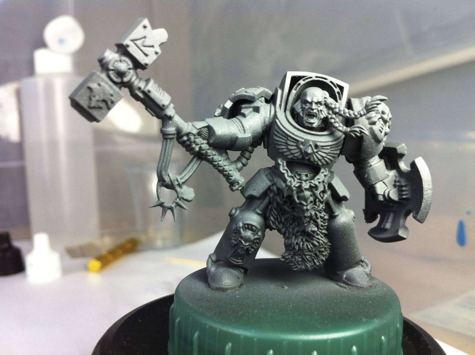 the unrealistic artist: Wolf Guard Terminator - WIP 3