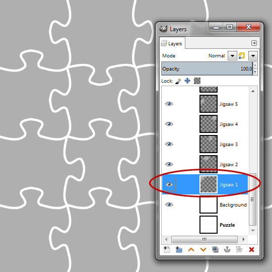 PhotoEffect: Jigsaws Puzzle Collage in GIMP [Free Template]