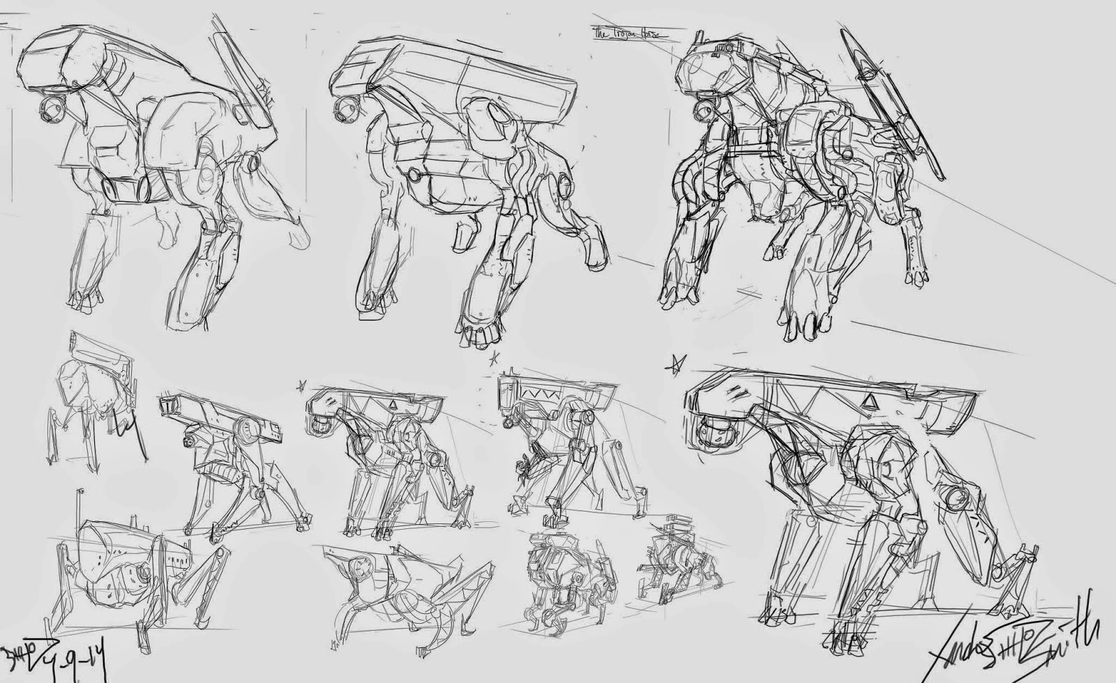 ZombieFishProductions: Biomech and Trojan Mech Project