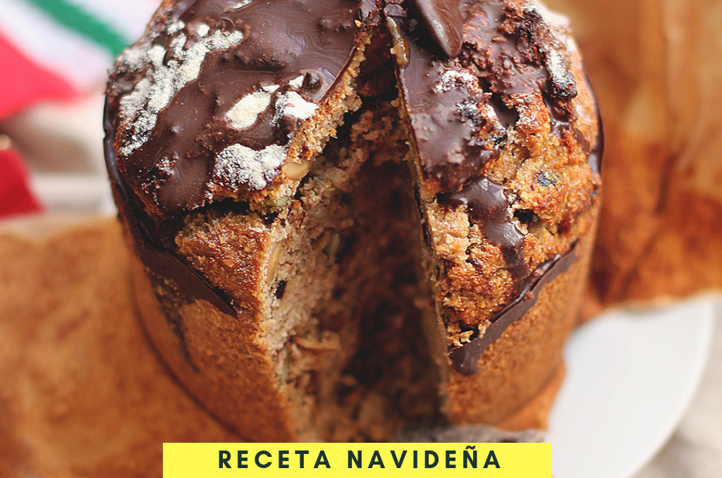 Pan Dulce Fit con chocolate y frutos secos (RECETA NAVIDEÑA SALUDABLE)