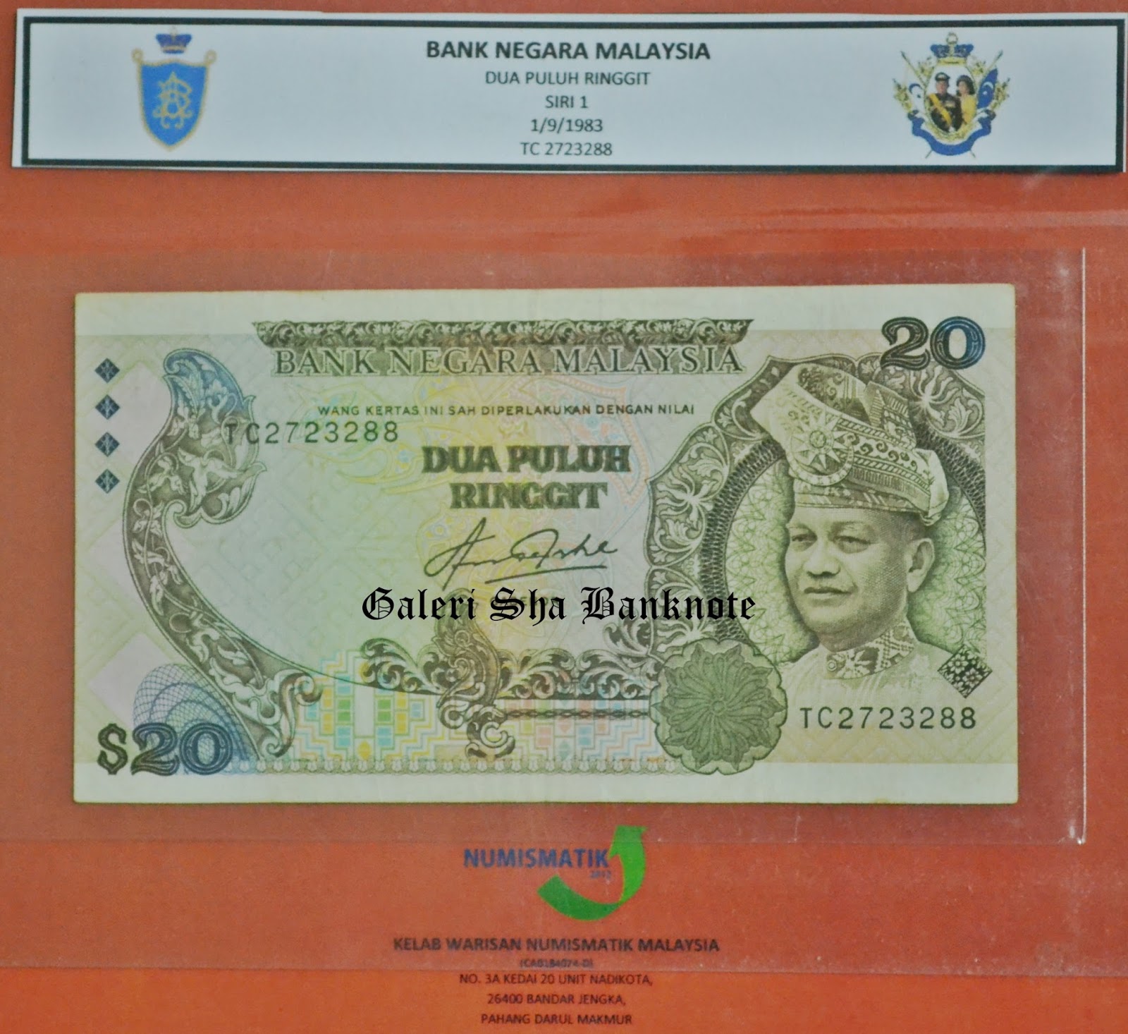 Galeri Sha Banknote: WANG KERTAS 20 RINGGIT