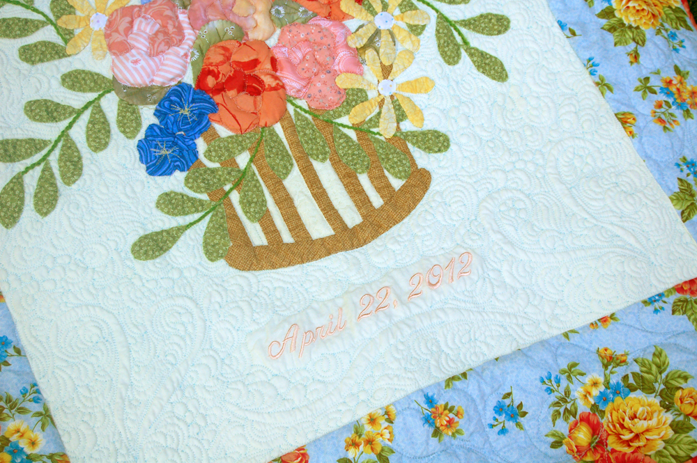 Stitchnquilt: A Flower Basket Quilt for Juliet Rose