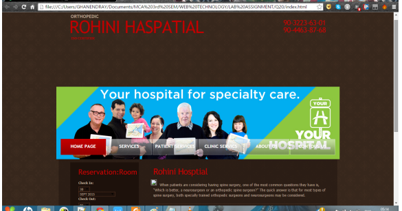 Hospital Website Design HTML Code Free Code | Sample Project
