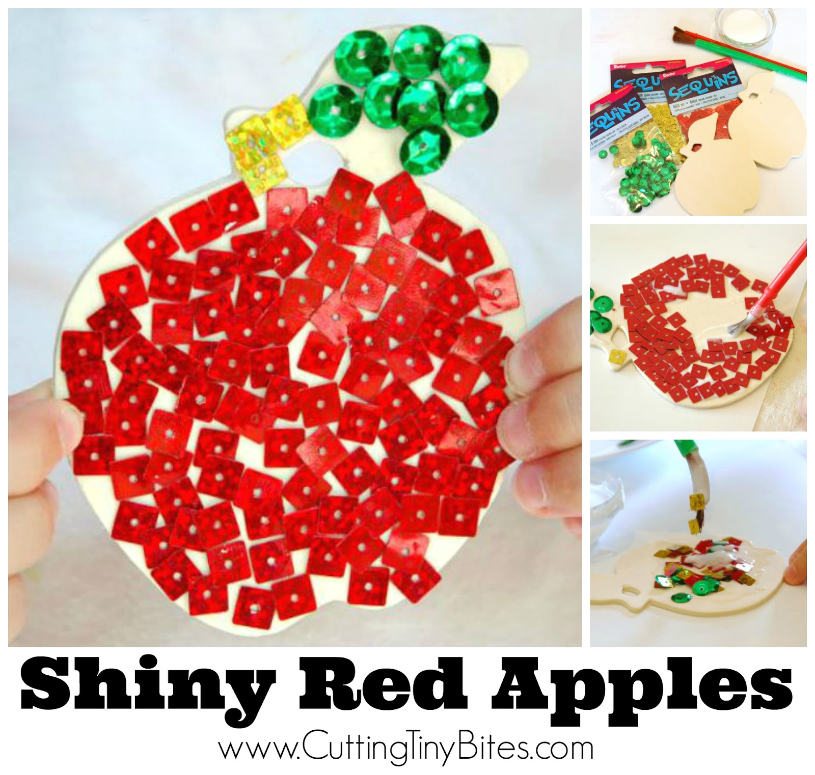 Shiny Red Apples | What Can We Do With Paper And Glue