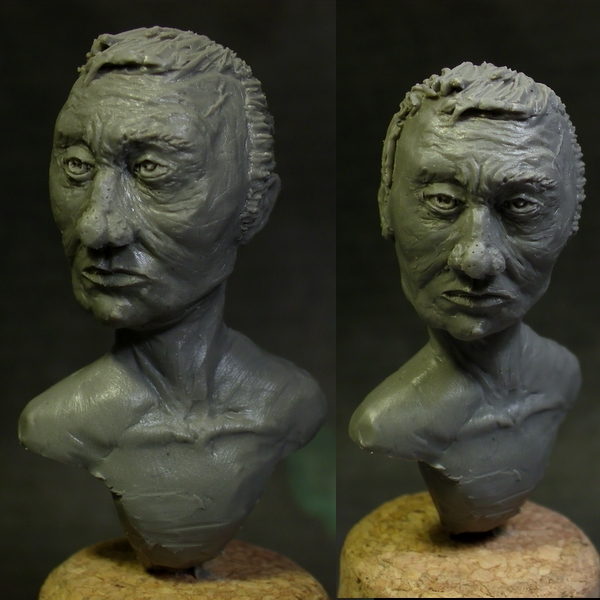 Fedath's miniatures: Vieil homme (buste 45mm)