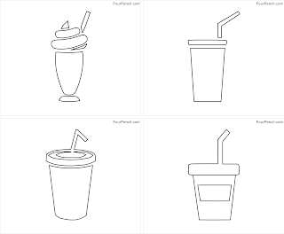 Four Coloring: Free printable Milk Shake coloring pages for kids