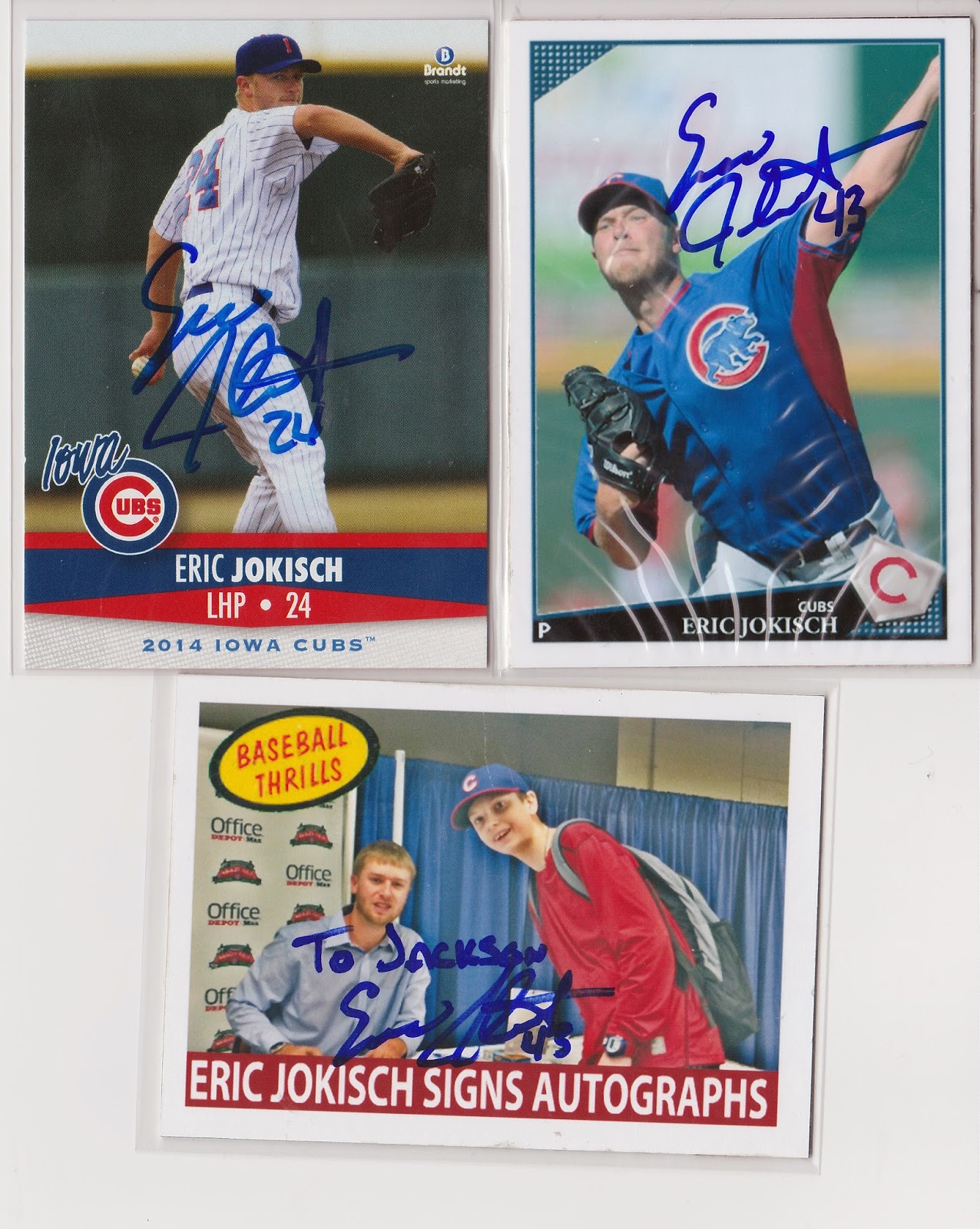 Jackson's Autographs: IP 2015 Cubs Convention autograph baseball card ...