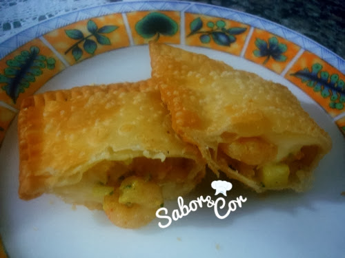 Pastel de Camarão com Palmito e Catupiry | SABOR E COR