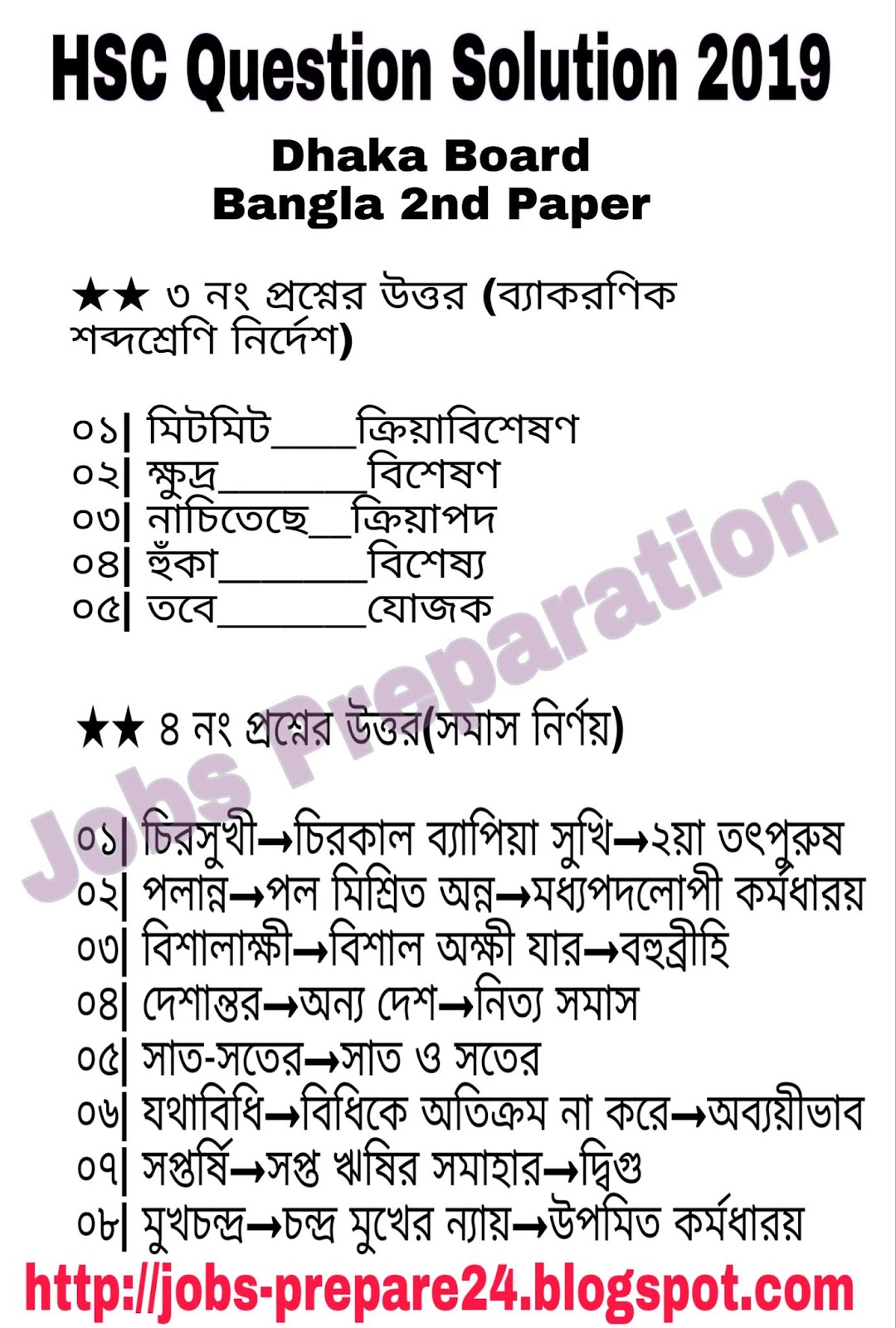 HSC Bangla 2nd Part All Board Question Solutions 2019