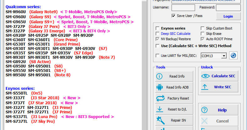 Everythig Unlockers: SamKey TMO v3.20.4, SamKey CodeReader v1.84.2