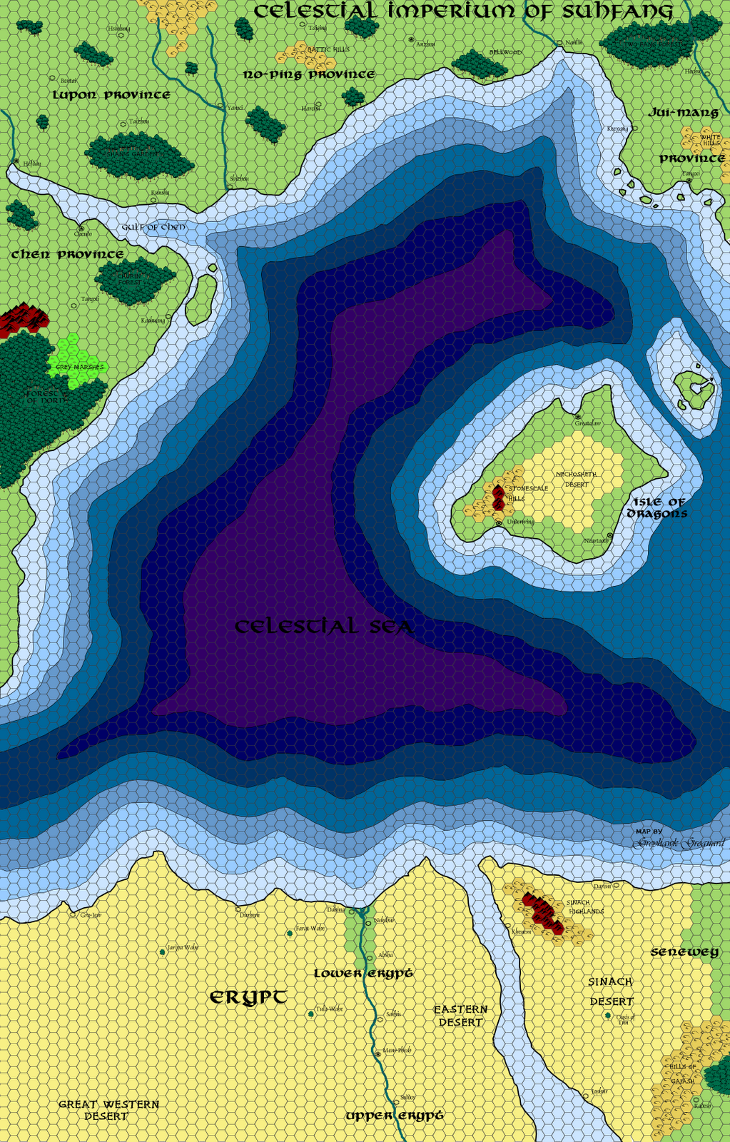 Mapping Beyond the Flanaess: The Celestial Sea – Greyhawk Grognard