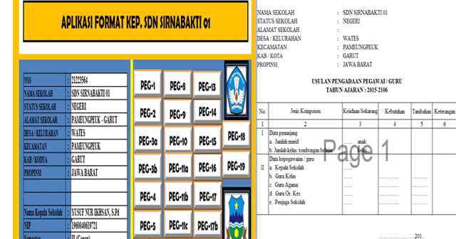 Aplikasi Duk Pns Excel - Guru Sekolah