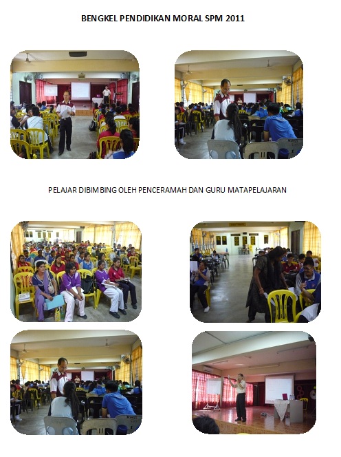Panitia Pendidikan Moral SMKBSP: BENGKEL PENDIDIKAN MORAL SPM 2011