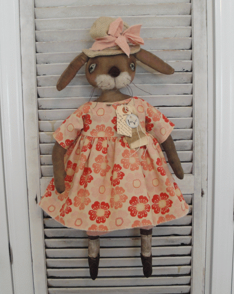 Prim Nest: Primitive Bunny Rabbit Doll