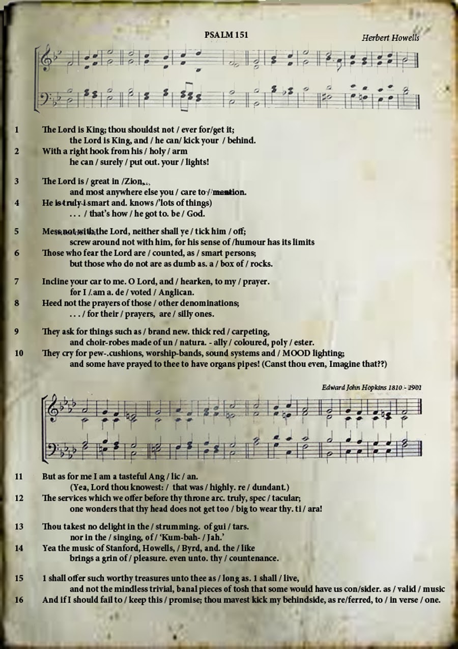 Vic the Vicar!: We always knew it was there: Psalm 151