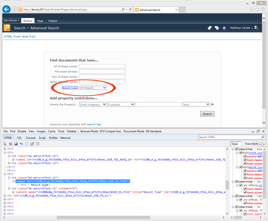 Preetham SharePoint Blog: Customising the SharePoint Advanced Search Page