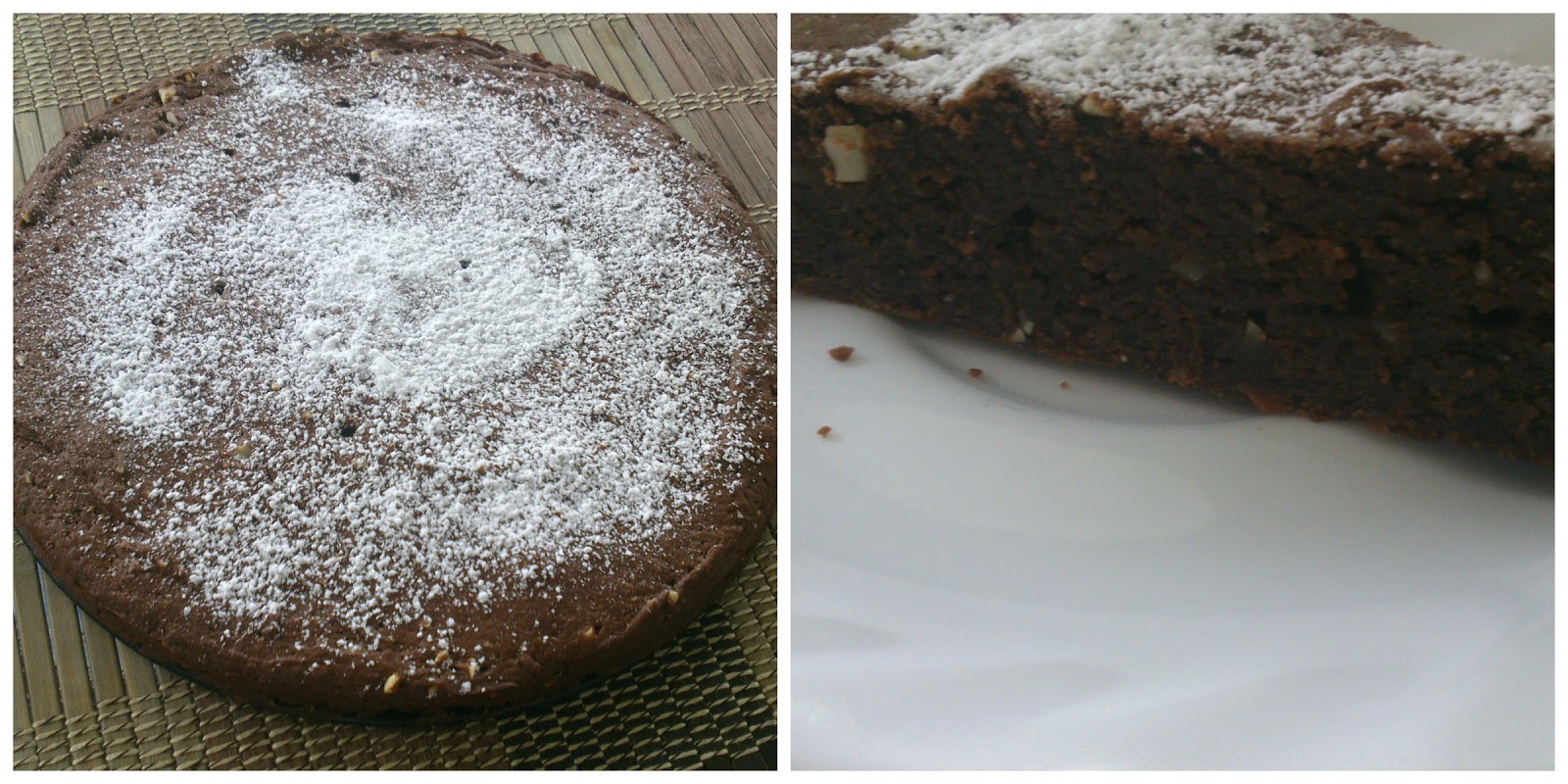 Cooking with Blueberry: Intense Chocolate Brownie Pie