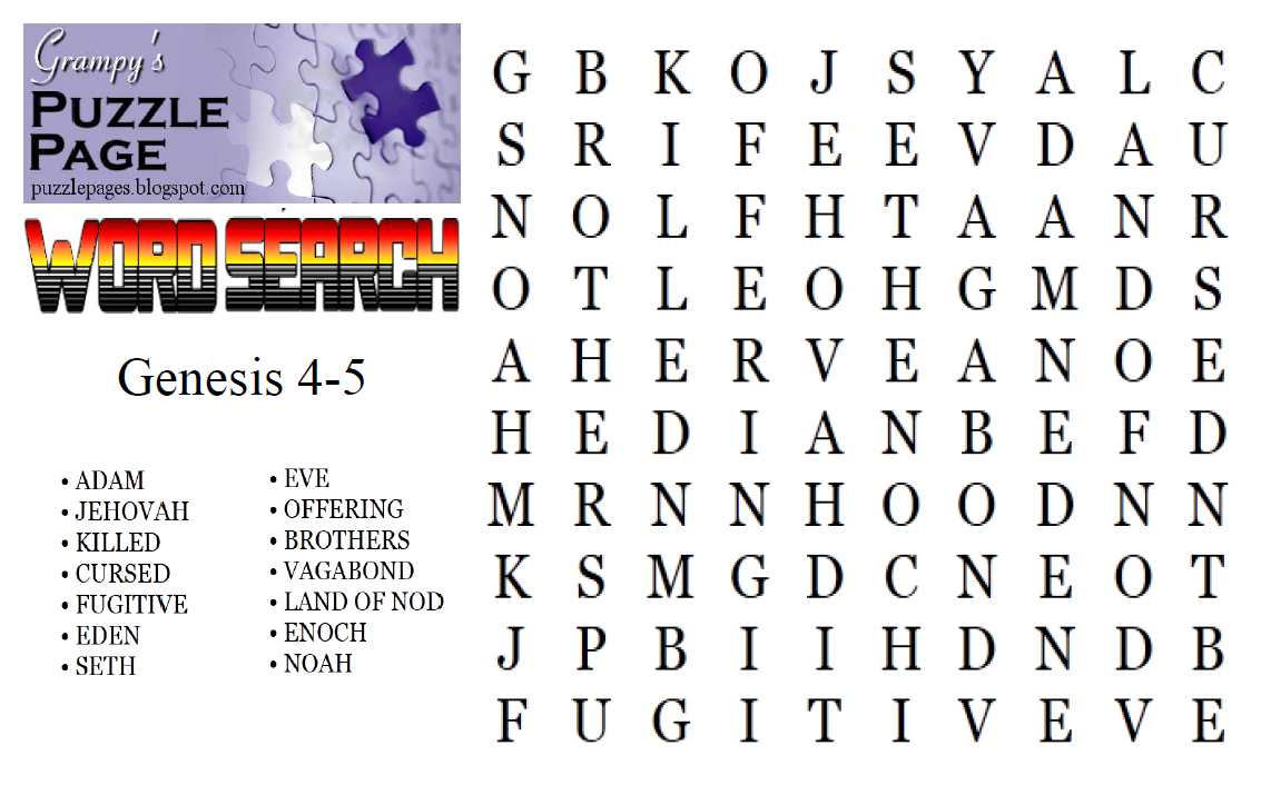 Grampy's Puzzle Page: October 2011