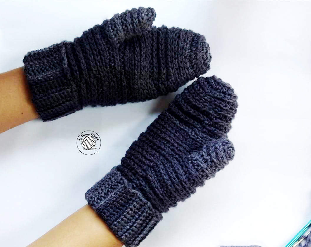 Si Nanay Madel: Ridged Mittens