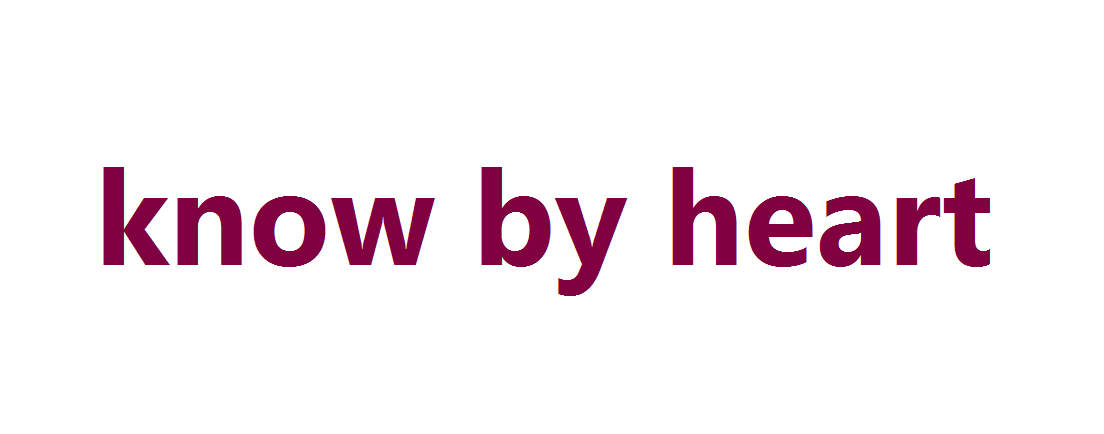 English Activities : KNOW BY HEART - expressão com exemplos de filmes ...