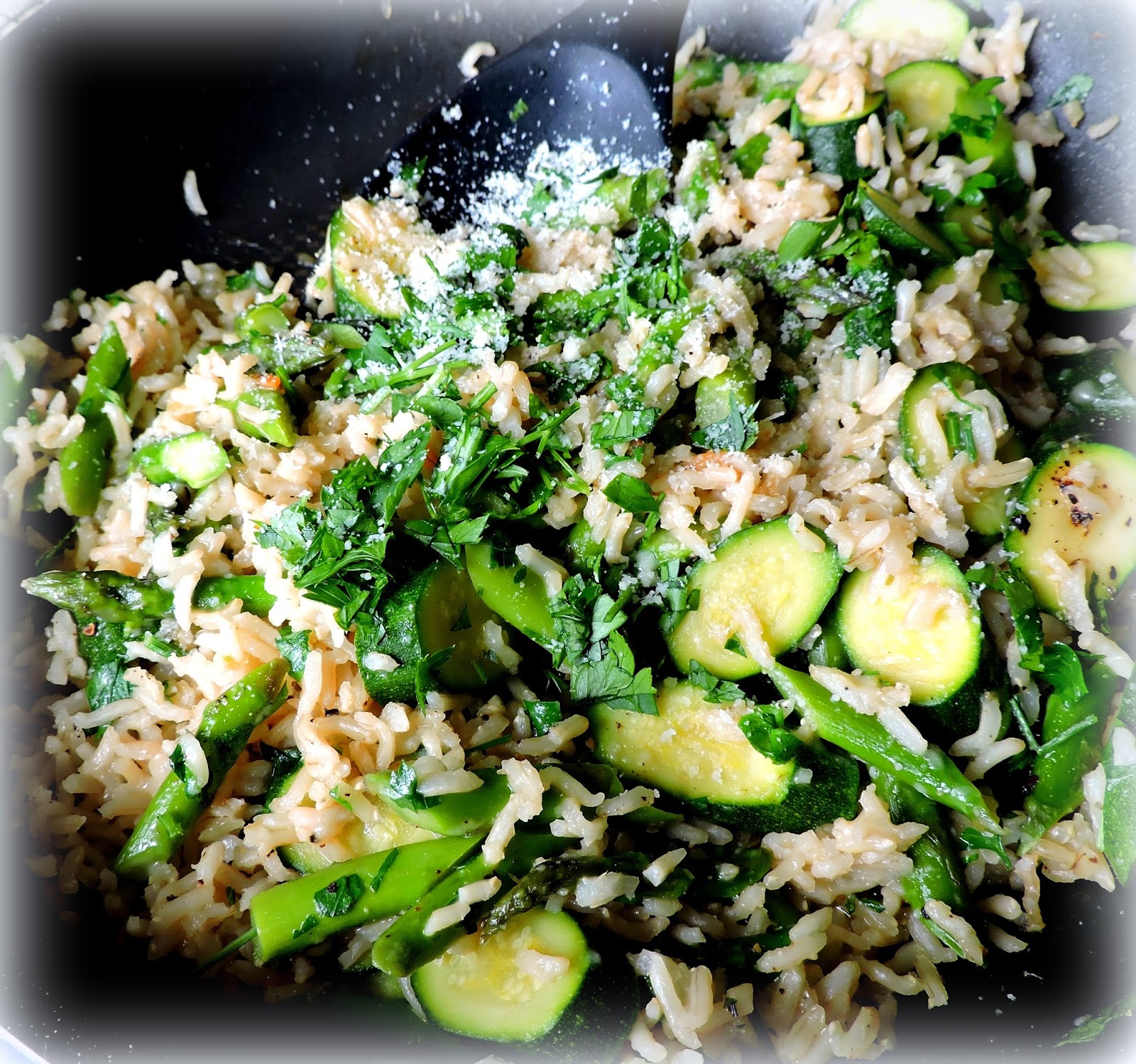 Asparagus and Courgette Rice | The English Kitchen