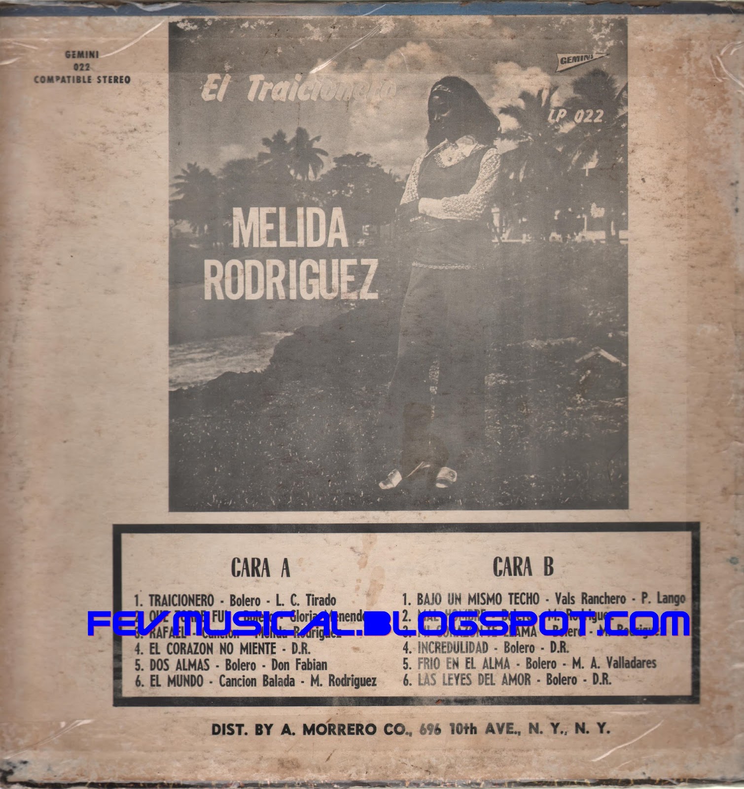 FEV MUSICAL: 1960's - Melida Rodriguez - El Traicionero (Gemini)