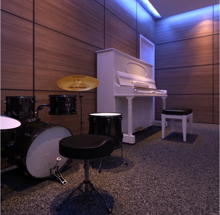 Music room design ideas luxury in the house by ArchCG ...