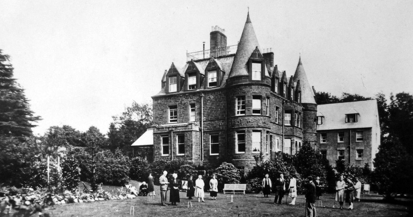 Tour Scotland: Old Photograph Netherhall House Largs Scotland