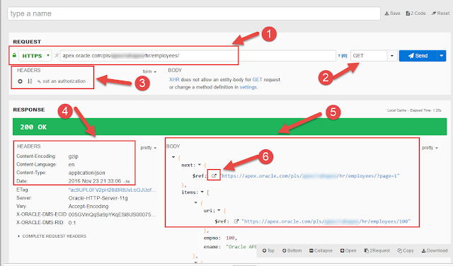 Oracle Apex Capabilities Oac How To Test Apex Restful Services