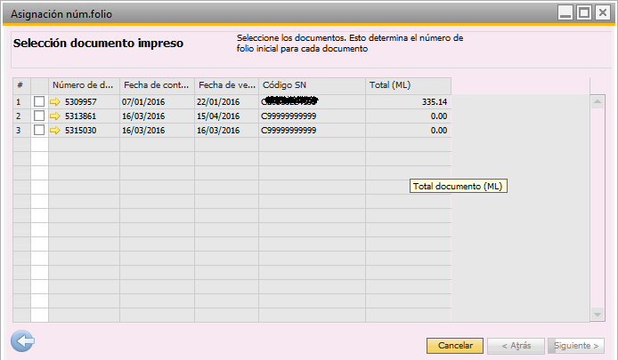 Asignar folio a un documento | Ayuda SAP Business One