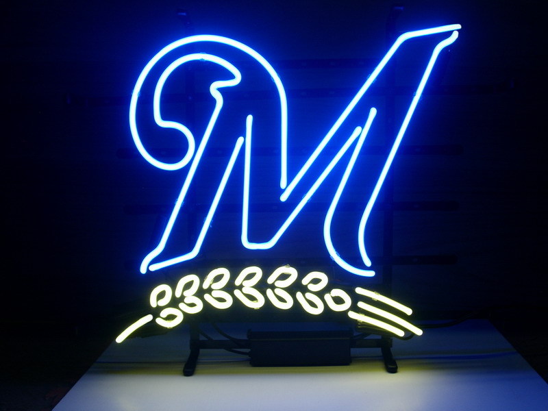 Wiki Neon Sign Blog: NEW MILWAUKEE BREWERS Bar Club Neon Sign 17"x14 ...