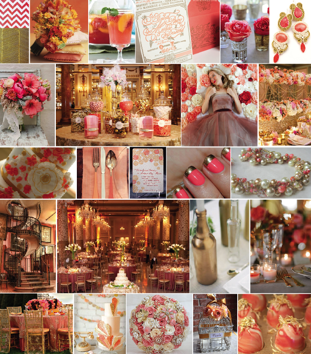 Ideas by Andrea: Summer Color Combo - Gold & Coral