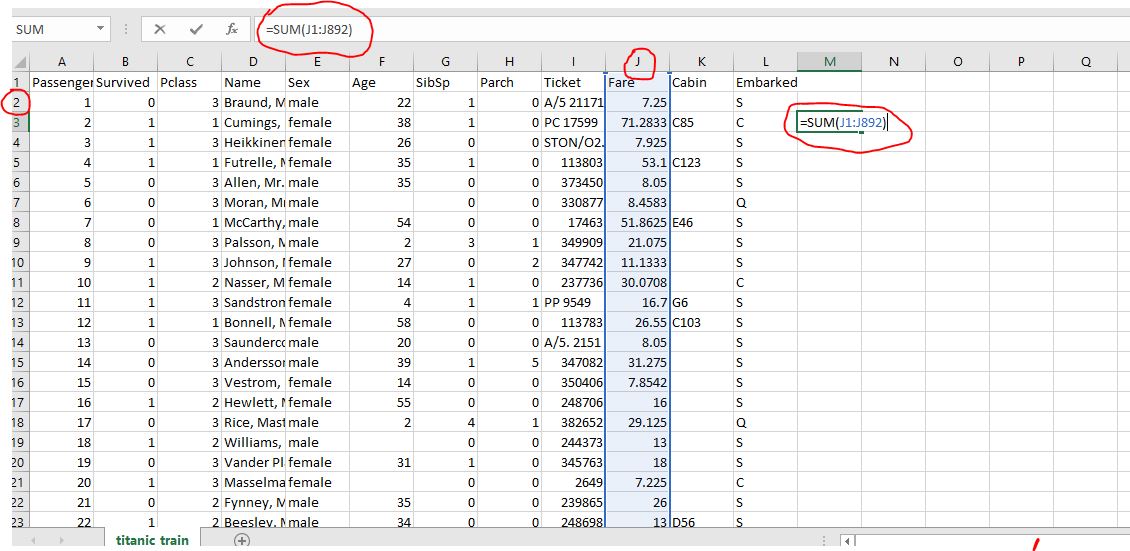 Step by step data analysis using spreadsheet application (e.g ...